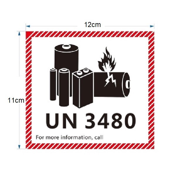 IATA UN3480 DGR Hazard Class 9 Label 12x11cm IATA UN3480 DGR Hazard Class 9 Label 12x11cm